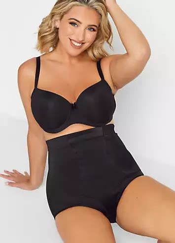 Yours Curve Satin Control High Waisted Full Briefs Kaleidoscope