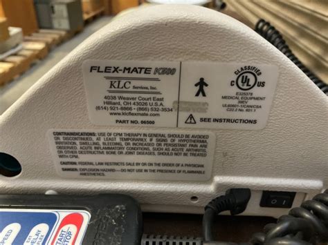 Klc Flex Mate K500 Knee Cpm For Sale