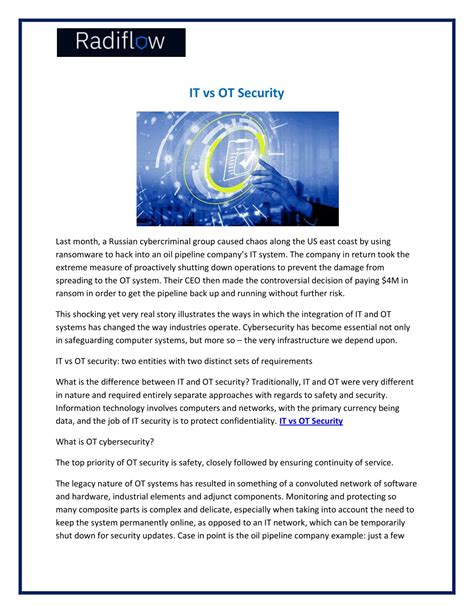 Ppt It Vs Ot Security Powerpoint Presentation Free Download Id