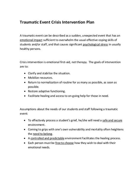 Crisis Intervention Plan Template Printable Word Searches