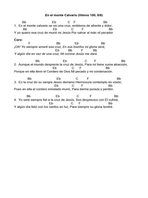 Himno En El Monte Calvario Pdf