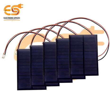 Buy 99mm X 69mm 6v Rectangle Shape Mini Solar Panels With Wires
