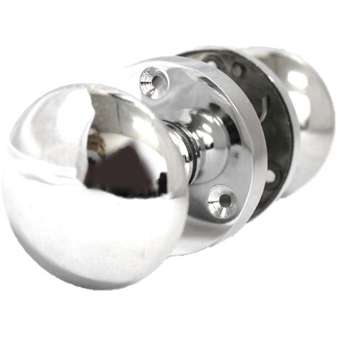 Door Knobs Round Victorian Mortice Knob Sprung Chrome Polished 56mm