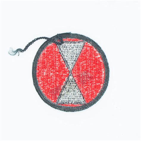 70s Vintage Us Army 7th Infantry Division Patch Omega Militaria