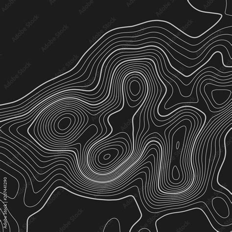 Topographic Map Topographical Background Linear Graphics Vector