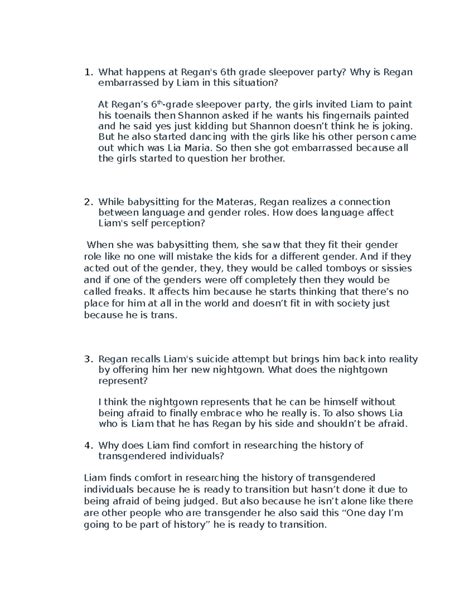 Luna Ch For English Clss 101 What Happens At Regans 6th Grade