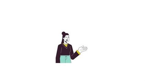 Animated Girl Talking Cartoon Character Stock Video Footage For Free Download