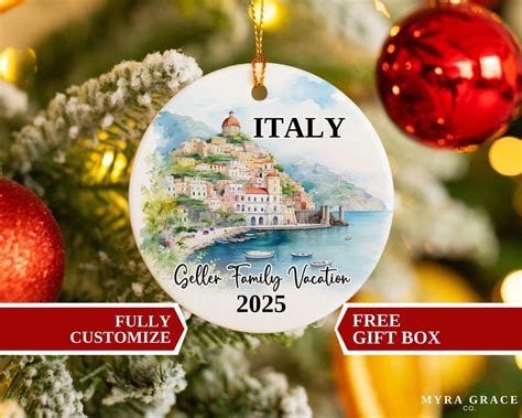 Italy Vacation Christmas Ornament Italy Ornament Christmas Ornaments