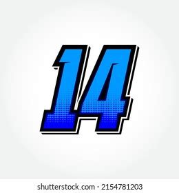 Number 14 Blue