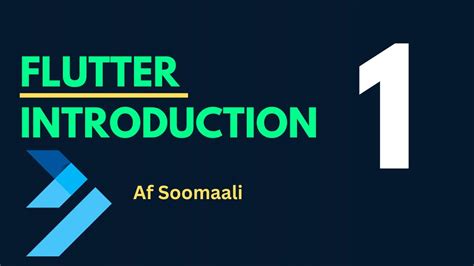 Flutter Course Af Soomaali Cashirkii 1aad Youtube