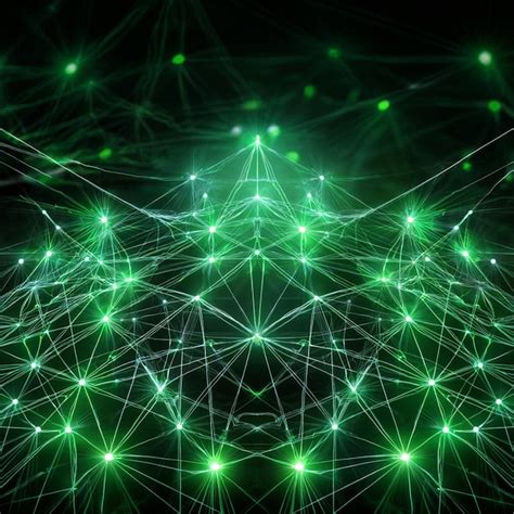Green Abstract Tech Background Premium Ai Generated Image