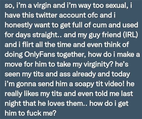 Pervconfession On Twitter She Wants Her Virginity Taken From Her