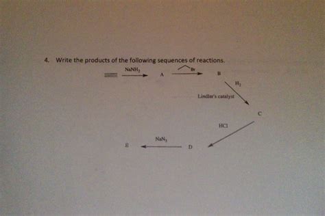 Solved 4. Write the products of the following sequences of | Chegg.com