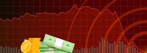 Premium Vector Stock Market Trading Technical Analysis Bar Chart Fall Banner Business