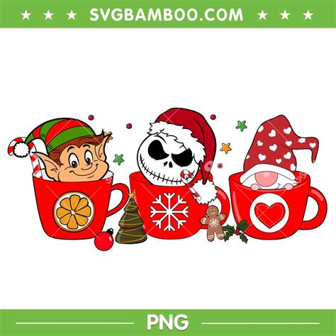 Elf Jack Skellington Gnomes Coffee Latte Png Buddy Elf Hot