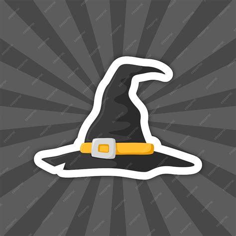 Premium Vector Note Sticker With Wizard Hat Vector