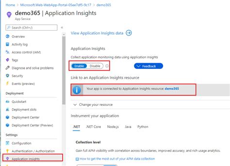 How To Enable App Insights In Azure App Service Web App Crm