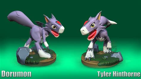 Artstation Dorumon Digimon Sculpt Resources
