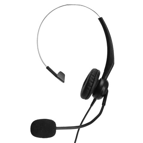 Single Ear Headset Comfortable Lightweight Noise Canceling Wired Computer Headset With Mic For