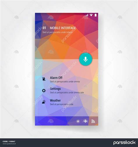 الگوی صفحه نمایش رابط کاربری مدرن Ux Ui برای تلفن همراه هوشمند یا وب سایت رابط کاربری طراحی