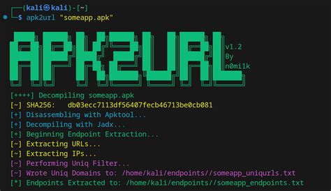 apk2url extract ip and url endpoints from apks with osint tool