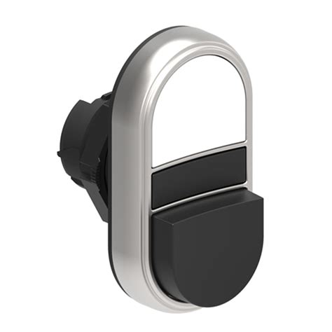 Start Stop Push Button White Flushblack Extended Silver Bezel 22mm