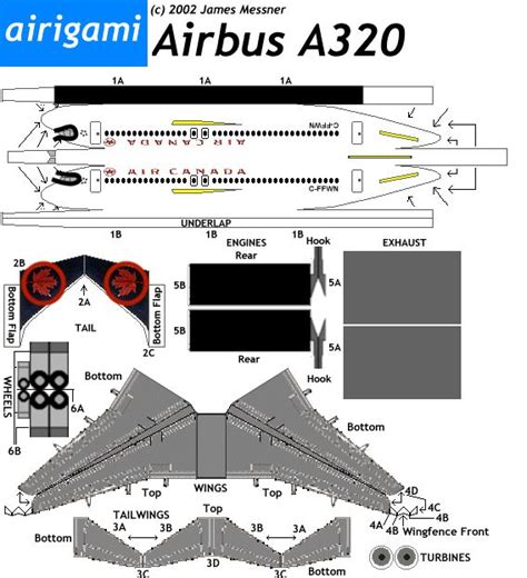 Airigami Air Canada A320 New Livery Airigami Paper Airplane Airbus