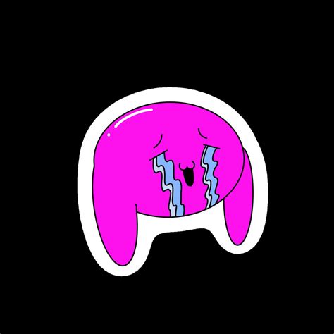 Pink Crying Blob Budd Vinyl Sticker Laptop Sticker Water Bottle Sticker Crying Blob Sticker