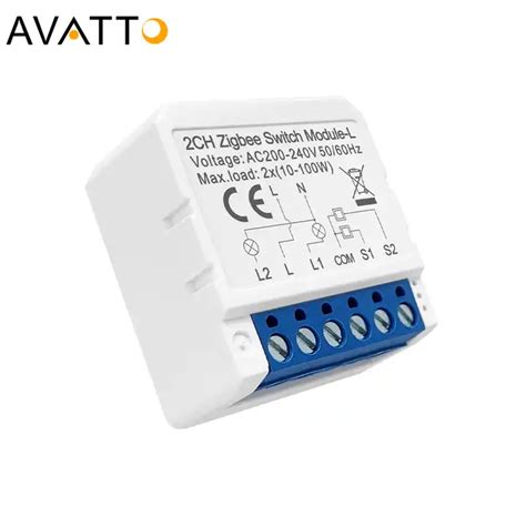 Avatto Zigbee Smart Switch Module No Neutral Wire Tuya