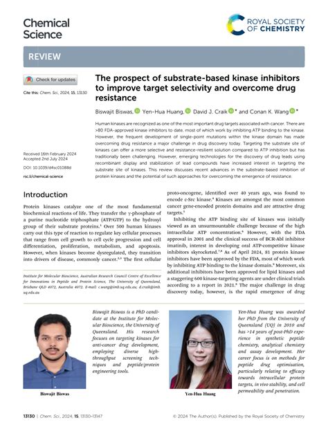 Pdf The Prospect Of Substrate Based Kinase Inhibitors To Improve