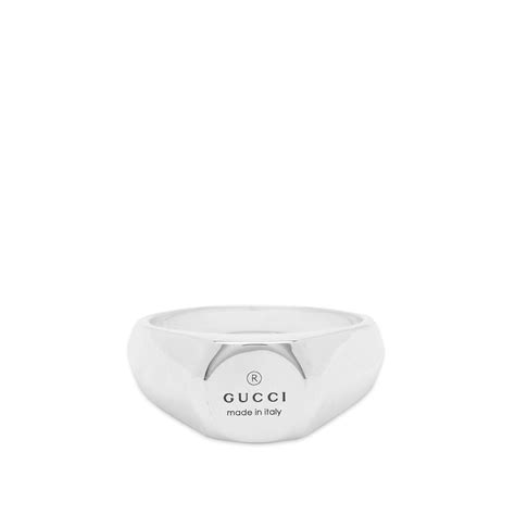 Gucci Trademark Band Ring 5mm Silver End Us
