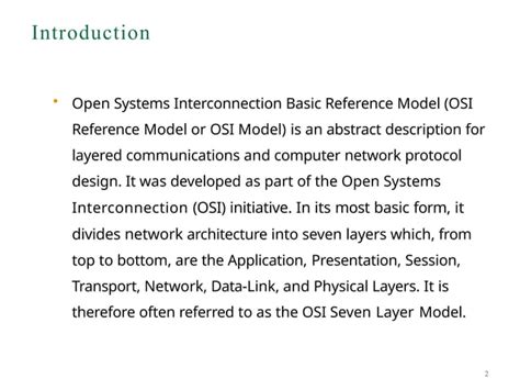 Osi Refrence Model Presentation In Computer Network Ppt