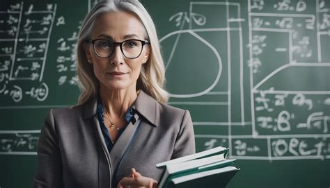 Premium Photo Math Mastery Teacher Giving Engaging Lesson On Chalkboard