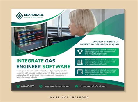 Premium Vector Flyer Template Design With Headline Is Integrate Gas