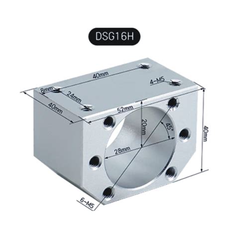 Dsg16h Ballscrew Nut Housing Seat Aluminium Alloy Material Mount