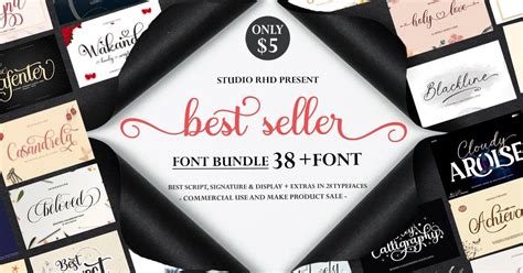 The Best Seller Font Bundle Bundle · Creative Fabrica