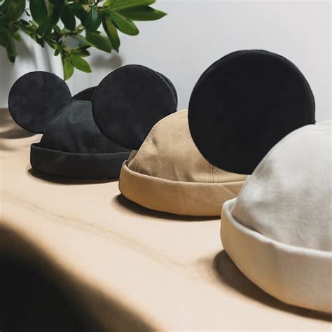 Brimless Docker Cap With Sewn On Mouse Ears For Disney Etsy