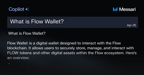 Understanding Flow Wallet Messari
