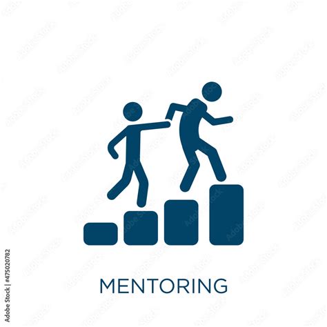 Vector De Stock Mentoring Vector Icon Mentor Filled Flat Symbol For
