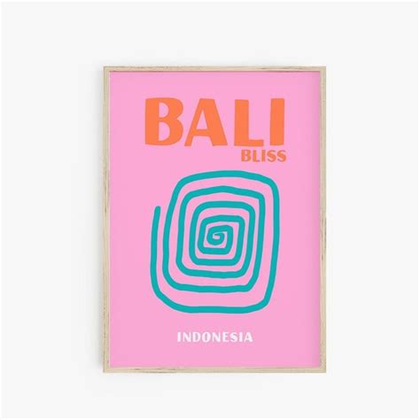 Travel Poster Wall Art Bali Etsy