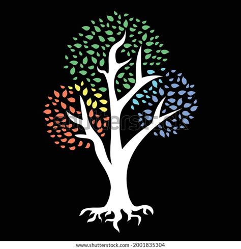 Tree Pattern Template Tree Illustration Design Stock Vector Royalty