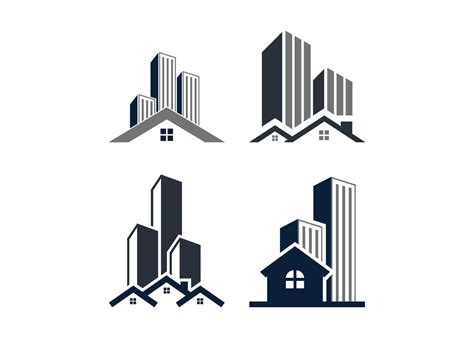 Conjunto De Vector De Ilustración De Icono De Edificio De Rascacielos