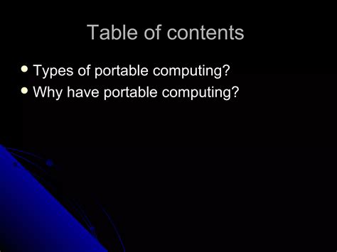 Portable Computing Ppt