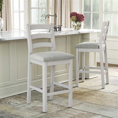 Penzance Stone Grey Ladder Back Kitchen Coutner Bar Chair Roseland
