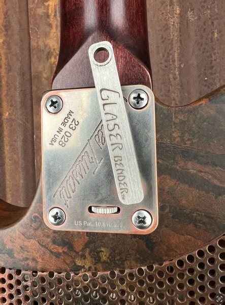 23028 Rusty Pinstriped Deluxe Steelcaster With Glaser B Bender James Trussart Custom Guitars