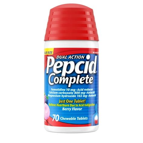 Pepcid Complete 100 Chewable Tablets Daily Antacid For Heartburn