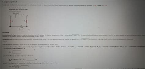 Solved A Single Loop Circuit A Single Loop Circuit Contains