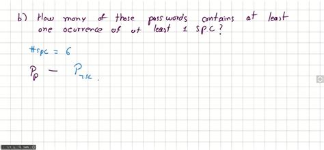 suppose that a password for a computer system must have at least 8 but