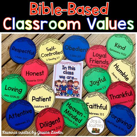 Bible Based Classroom Values Joy In The Journey