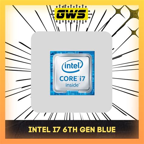 Original Intel I7 6th Gen Blue Logo Stickers For Laptopdesktop
